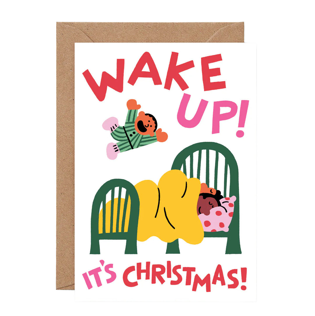 Wake Up It's Christmas Embossed Card – dubblefilm